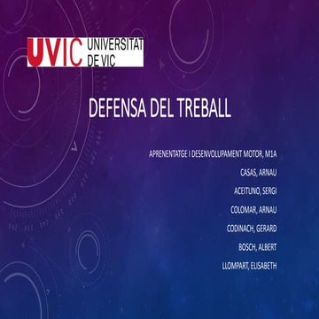 Defensa del treball | PPTX