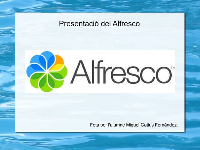 Presentacio Alfresco Ppt