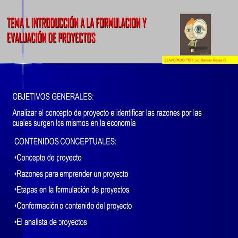 TEMA 1 INTRODUCCION A LOS PROYECTOS | PPT