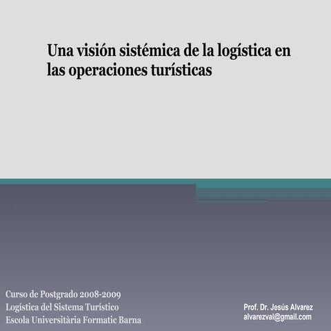 Turismo: Operaciones y Logistica | PPT