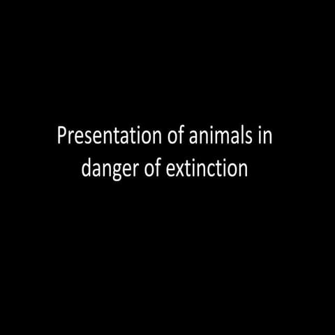 Endangered Animals | PPT