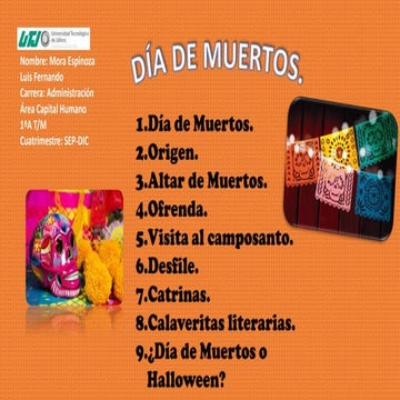 Presentacion Dia de Muertos | PPTX