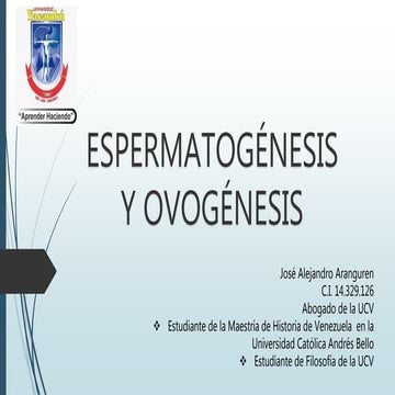 Espermatogénesis y Ovogénesis | PPTX