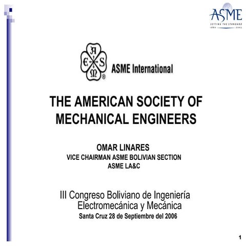 Presentacion Asme Iii Congreso Electromecanica Sc | PPS