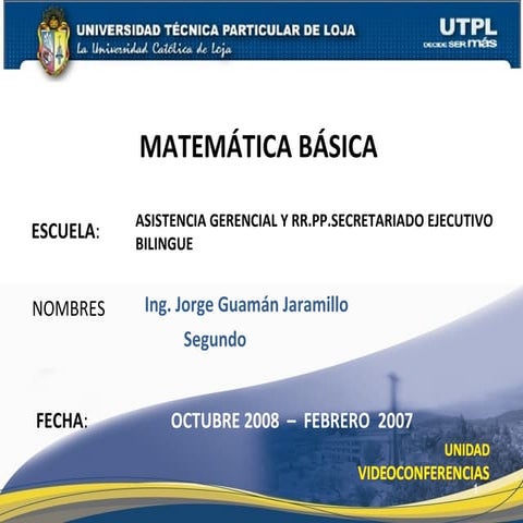 Matematica Basica | PPT