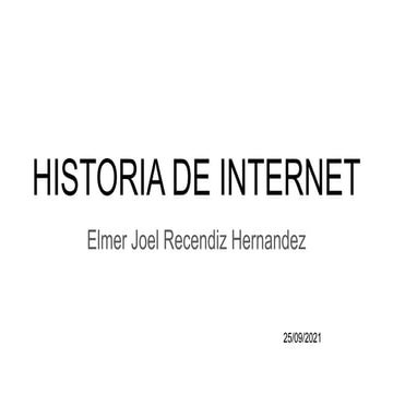 La historia del internet | PPTX