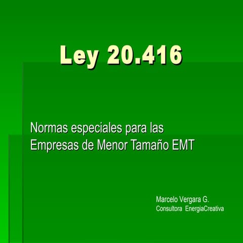 Presentacion Ley 20416 E | PPT