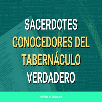 [Presentación] ️ Sacerdotes conocedores del tabernáculo verdadero ...
