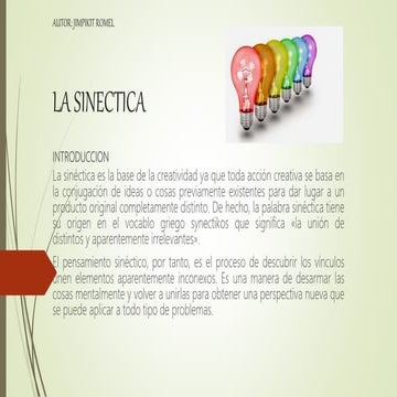 La Sinéctica | PPTX