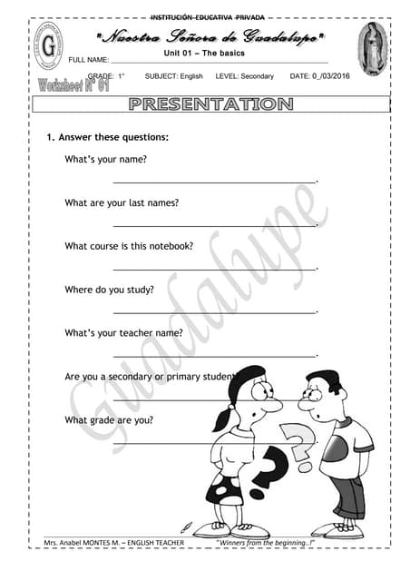 Presentacion 1ero | PDF