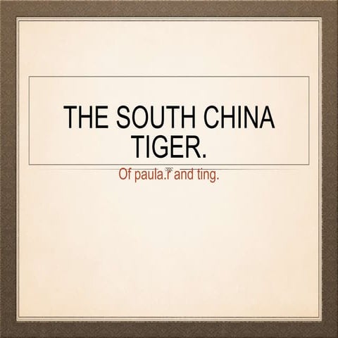 South China tiger. Ting and Paula R 5B | PPTX