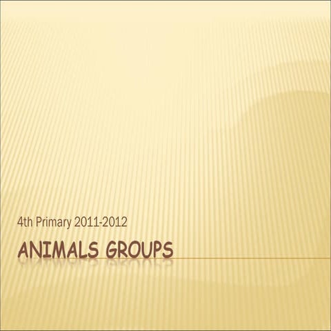 Animals groups | PPT