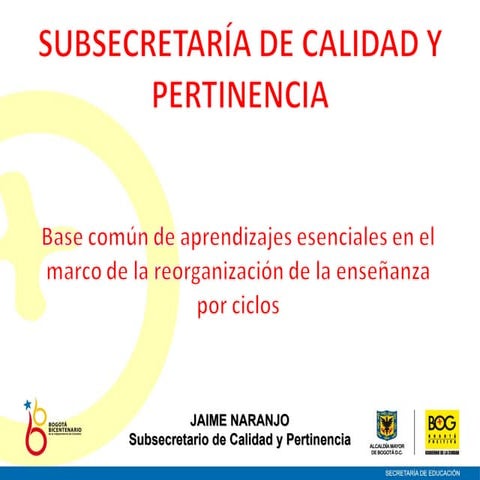 Presentacion bases comunes de aprendizaje | PPT