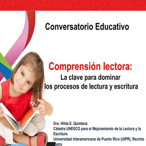Presentacion comprension lectora conversatorio educativo 2018 version ...