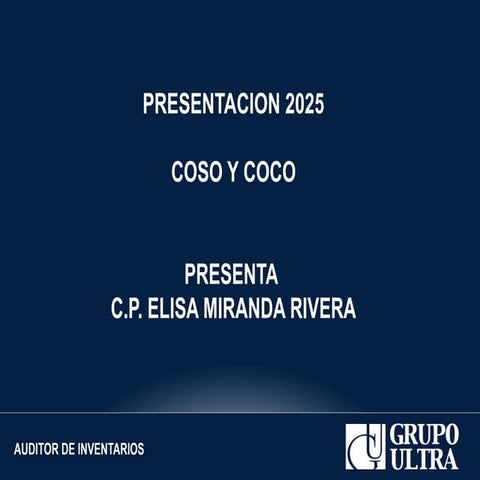 Coso y coco ejemplo didáctico de Marco de control interno | PPTX