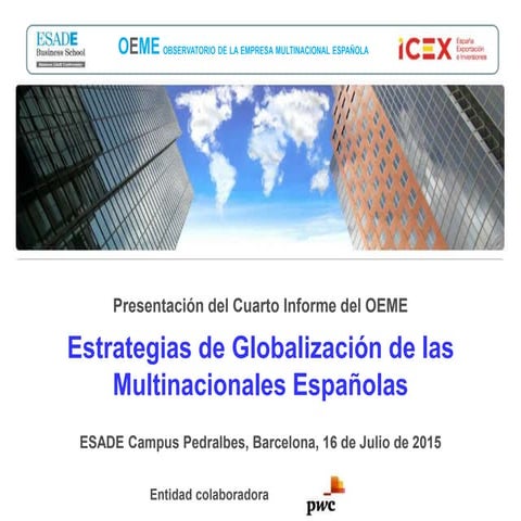 Presentación cuarto informe OEME. Barcelona 16 julio 2015 | PPTX ...
