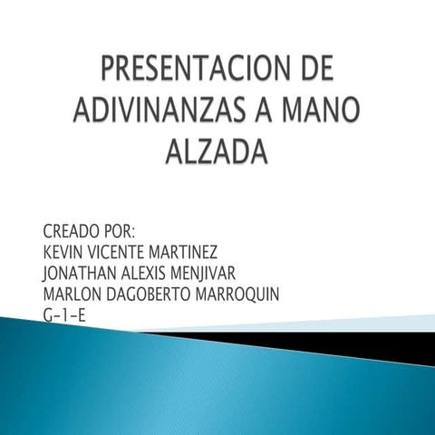 Presentacion de adivinanzas | PPTX