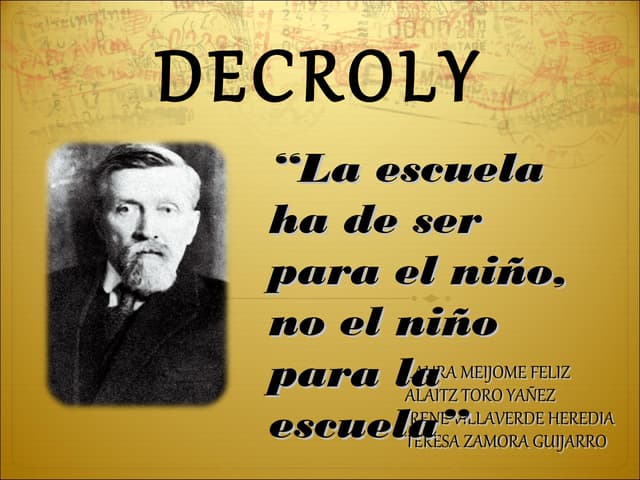 Metodo decroly