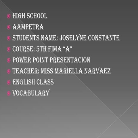 English Vocabulary | PPTX
