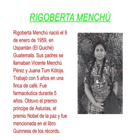 Presentación de rigoberta menchú | ODP