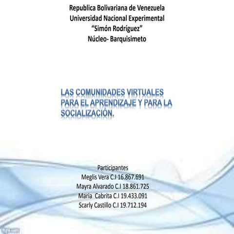Comunidades virtuales de aprendizaje | DOC