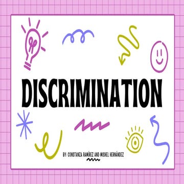 Discrimination: A presentation on discrimination | PDF