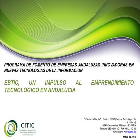Citic, centro andaluz de innovación y tecnologías de la información y ...