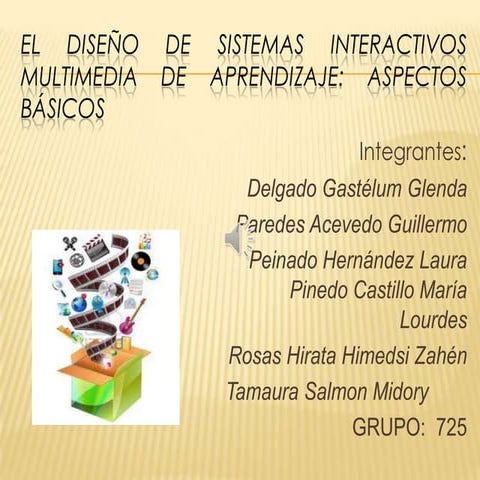 Sistemas interactivos multimedia de aprendizaje | PPT