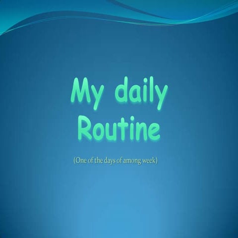Daily routine (Present Simple) | PPSX