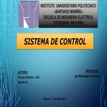 Presentación SISTEMA DE CONTROL | PPTX | Computing | Technology & Computing