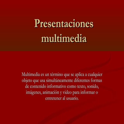 ¿Que es la Multimedia? | PDF