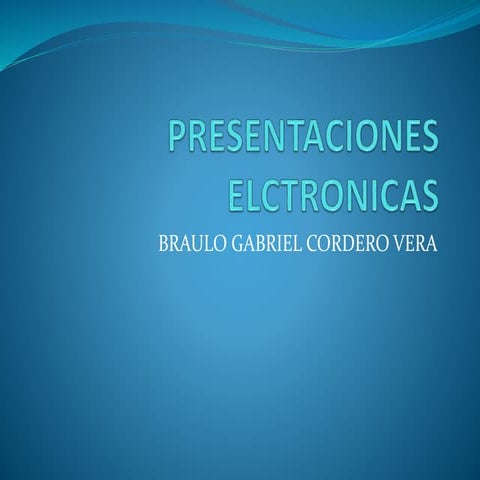 Presentaciones electronicas | PPTX
