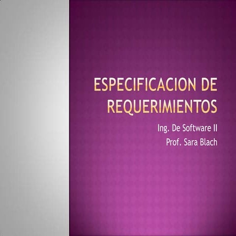 Presentacion especificacion de requerimientos | PPTX