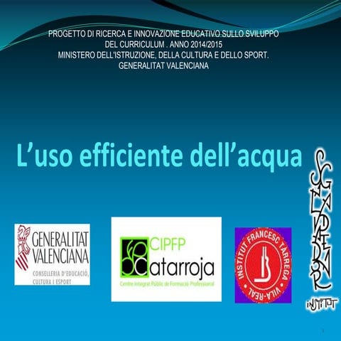 L’uso efficiente dell’acqua | PPTX