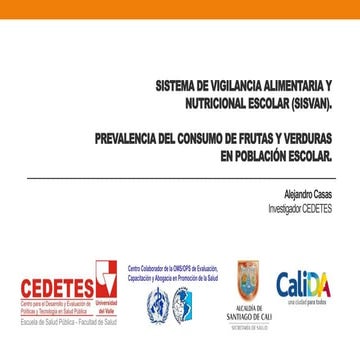 Resultados Proyecto SISVAN ESCOLAR | PPTX