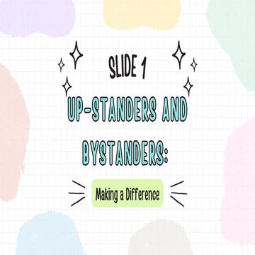 Upstanders Vs being a bystander SEL lesson! | PDF