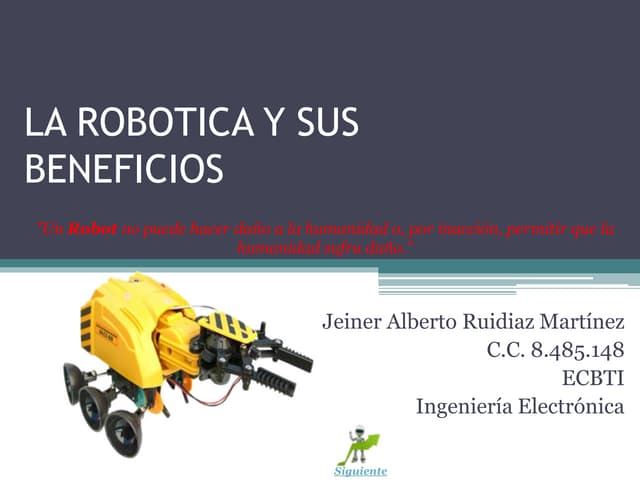 La robotica informatica 1 | PPTX