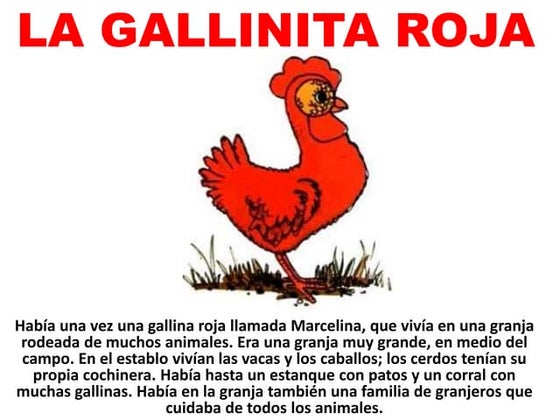 La historia de la gallinita roja | PDF