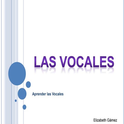 Presentacion las vocales | PPTX