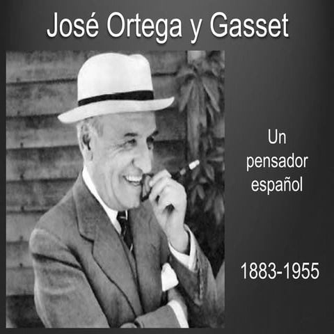 J. Ortega y Gasset. Un pensador español. | PPTX
