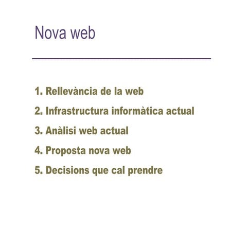 Presentacio nova web | PPTX