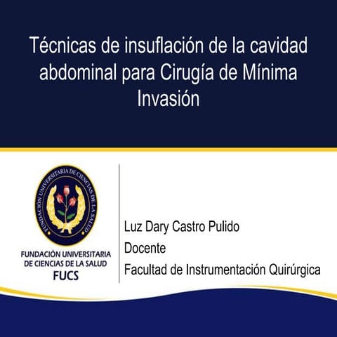 Técnicas para insuflar la cavidad abdominal | PPTX