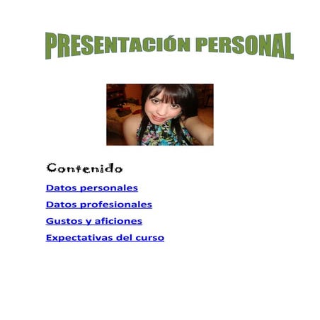 Presentacion personal | DOC