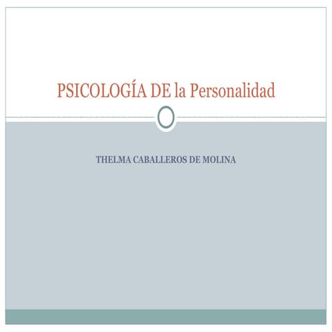 Personalidad | PPTX