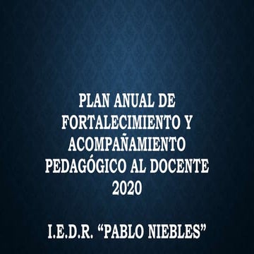 presentacion PFAE. Documento guia de acompañamiento docente, para el ...