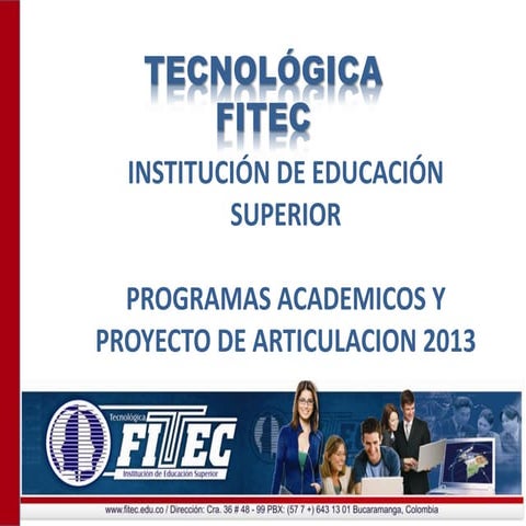 Presentacion programas tecnológica fitec y modelo de articulación | PDF