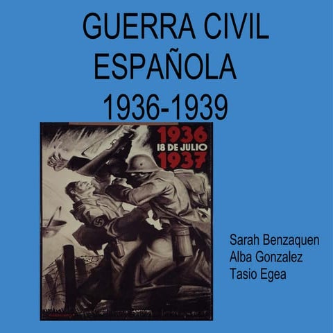 LA GUERRA CIVIL ESPAÑOLA | PPT
