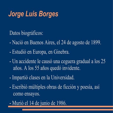 Presentacion sobre borges | ODP