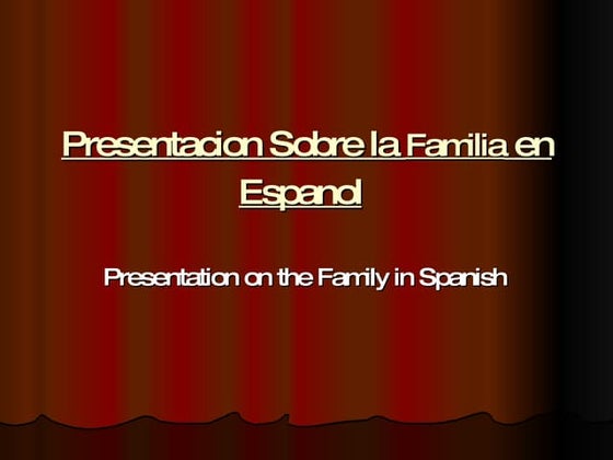 Presentacion la familia | PPT