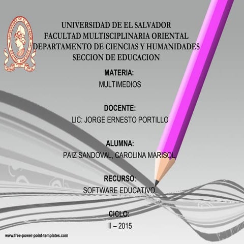 Presentacion(software educativo) | PPT | Computing | Technology & Computing